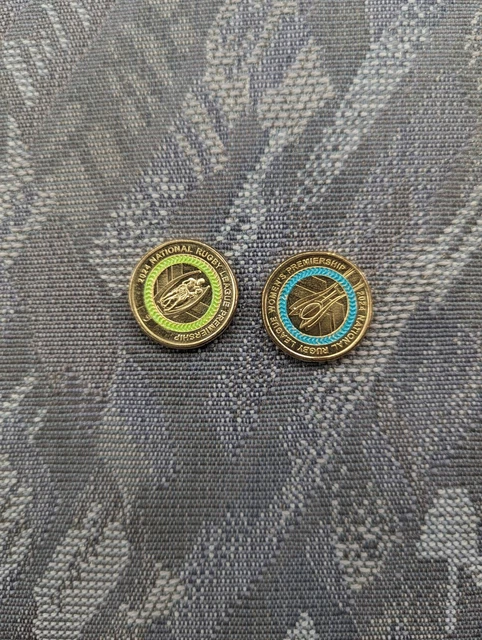 2024 NRL AND NRLW $2 coloured coin RARE LIMITED TIME OFFER - SET OF 2 ...