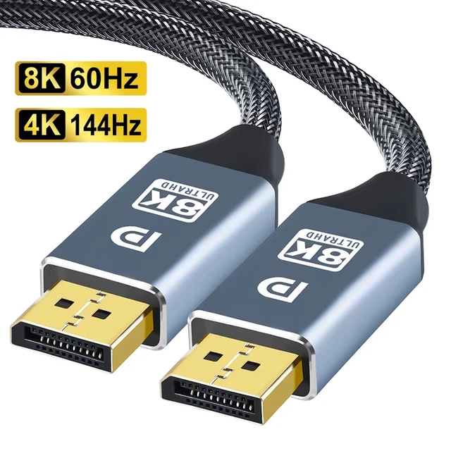 4K 144HZ DISPLAYPORT Cable DP 1.4 Display Port Displayport Cable 2K ...