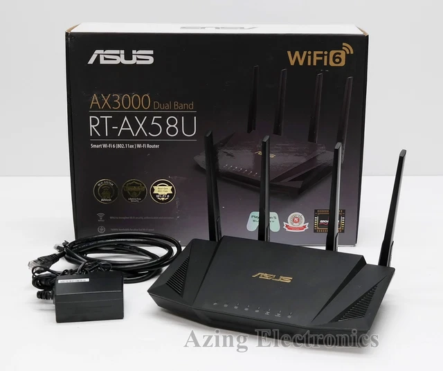 ASUS RT-AX58U AX3000 Dual Band Gaming WIFI 6 Wireless Router $69.99 ...