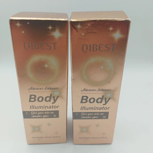 QIBEST BODY OIL Illuminator Shimmer Enhancer Highlighter 2x40ml #01 ...