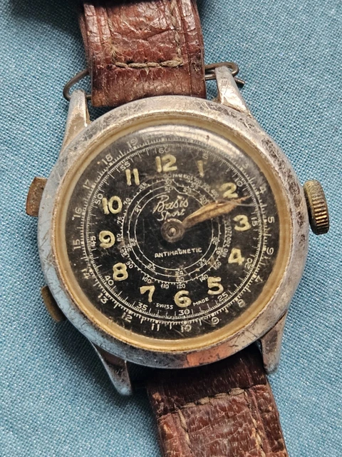 VINTAGE MENS BASIS Watch Telemeter Dial Chrono Style Read Description £ ...