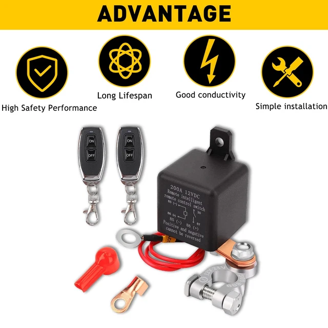 CAR DISCONNECT BATTERY Cut Off Isolator Master Switch W/ Wireless ...