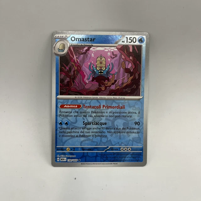 PAPIER POKEMON OMASTAR Holo (It) 139-165 Écarlate Violet 151 EUR 4,29 ...