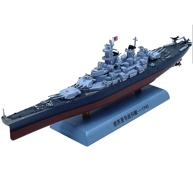 RETRO 1/1000 WORLD War II USS Missouri BB63 Battleship Alloy Ship Model ...