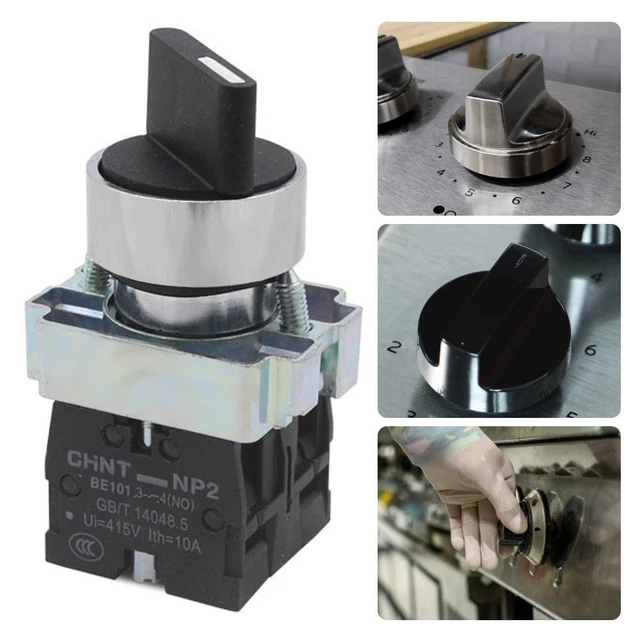 3 POSITION 22MM Rotary Switches Self-locking NP2-BD33 Selector Button Switch £6.25 - PicClick UK