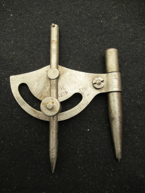 RARE ANCIEN COMPAS à POINTEAU DRGM FIX PRÄZIS OLD COMPASS ART POPULAIRE ...