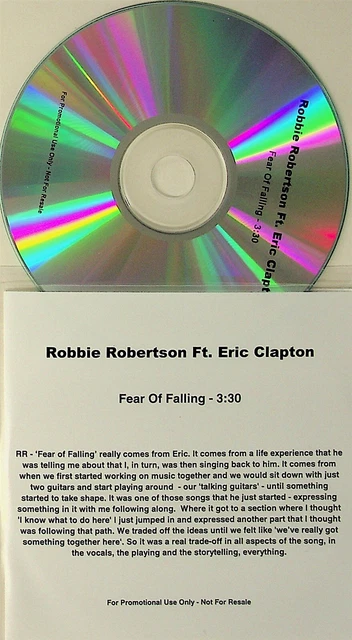 ROBBIE ROBERTSON FT: Eric Clapton -Fear Of Falling 1 Track PROMO CD ...