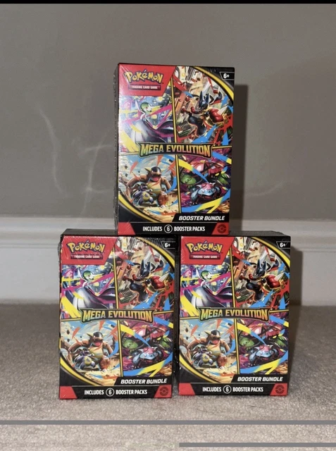 3X POKÉMON TCG Mega Evolution Booster Bundle | FREE SHIPPING £125.49 ...