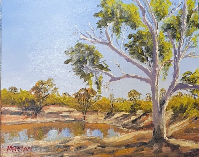AUSTRALIAN LANDSCAPE ORIGINAL Oil Painting Flinders Ranges Cheryl Mahon ...