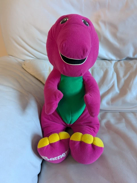 LARGE 16-18” TALKING Barney The Dinosaur Soft Toy (1a) £20.00 - PicClick UK
