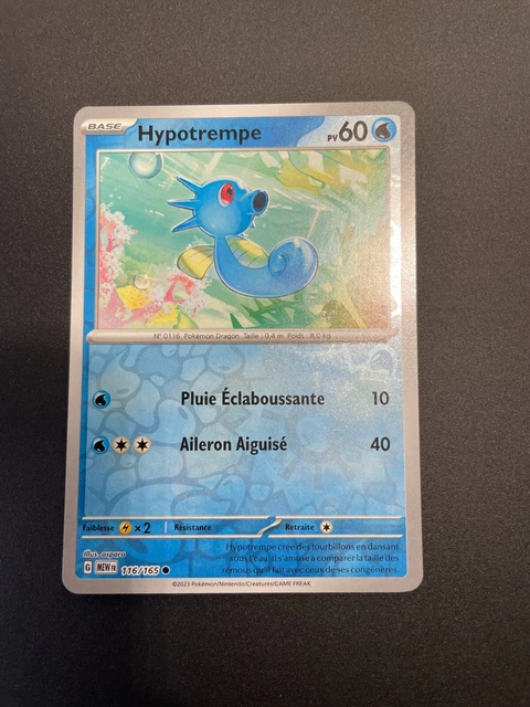CARTE POKÉMON REVERSE 151 Hypotrempe 116/165 VF NEUF EUR 1,20 - PicClick FR