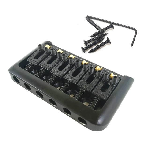 6 STRING FIXED Hardtail Electric Guitar Bridge Hardtail Roller Saddle ...