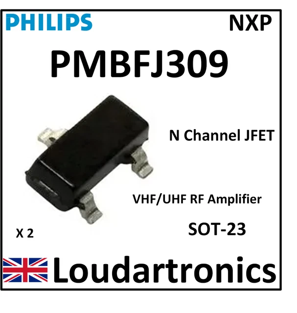 2 X PMBFJ309 MMBFJ309 J309 N Channel JFET VHF/UHF RF Amplifier Fast UK ...