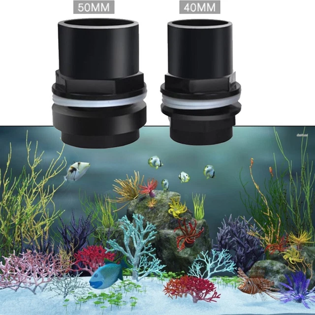 AQUARIUM WELD THREADED Tank Connector For Fish Pond Filter Pipe With ...