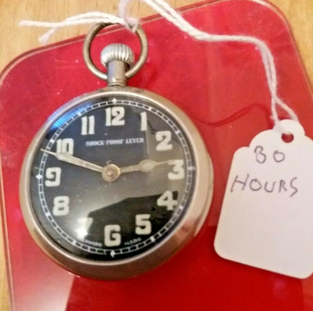 SHOCK PROOF LEVER Swiss Made Pocket Watch Runs For Approx 30 Hrs £80.88 ...