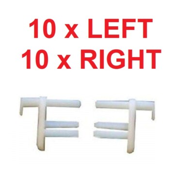 10 X PAIR Seitz Dometic Flyscreen / Caravan Window Blind End Clips 10 L ...