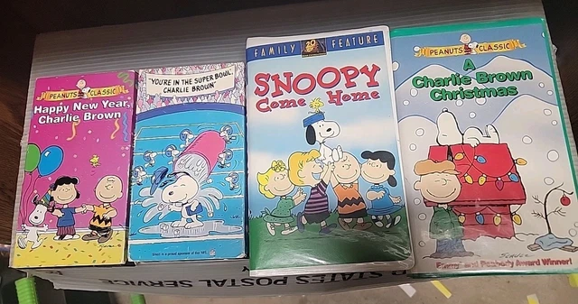 4 LOT CHARLIE Brown Peanuts Vintage VHS Tapes Christmas,snoopy,Super ...