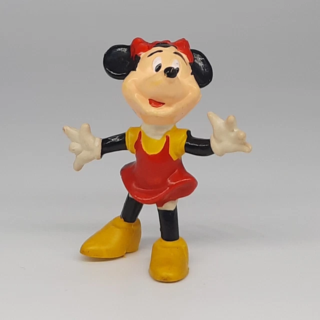 DISNEY MINNIE MOUSE Walt Disney Toy Figure Figurine Vintage 1980's Cake ...