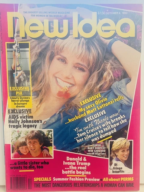 NEW IDEA MAGAZINE Australian 1990 October Olivia Newton John Donald ...