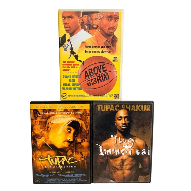 TUPAC SHAKUR DVD'S X 3 Thug Immortal-Above the Rim-Tupac Resurrection ...