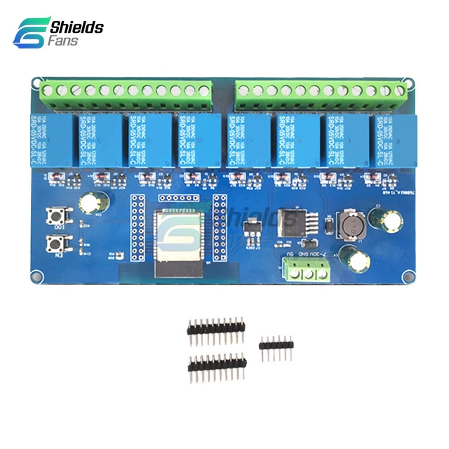 ESP32 WIFI BLUETOOTH BLE 8 Channel Relay ESP32-WROOM Development Board ...
