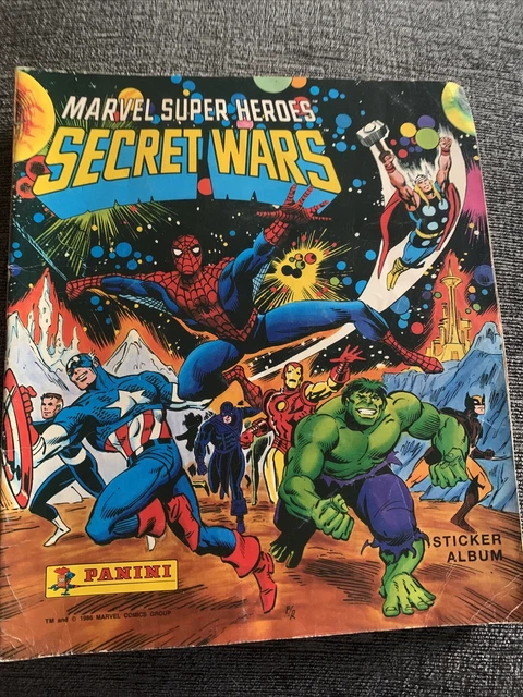 PANINI MARVEL SUPER Heroes Secret Wars Sticker Album 1986 incomplete ...