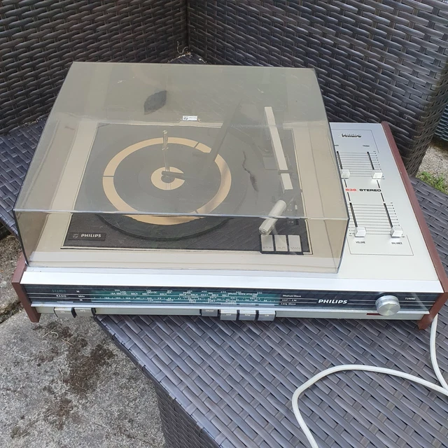 VINTAGE PHILIPS STEREO Radio Record Player £20.00 - PicClick UK