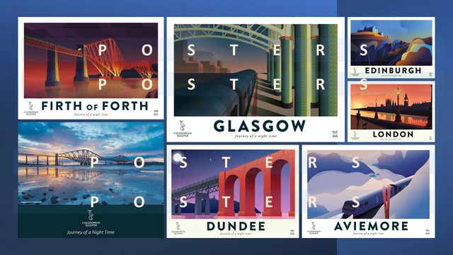 CALEDONIAN SLEEPER - posters for model railways *Any scale N, OO etc ...