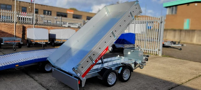 ONE WAY ELECTRIC TIPPING TRAILER TIPPER WITH RAMPS 2700kg 3m X 1.5m ...