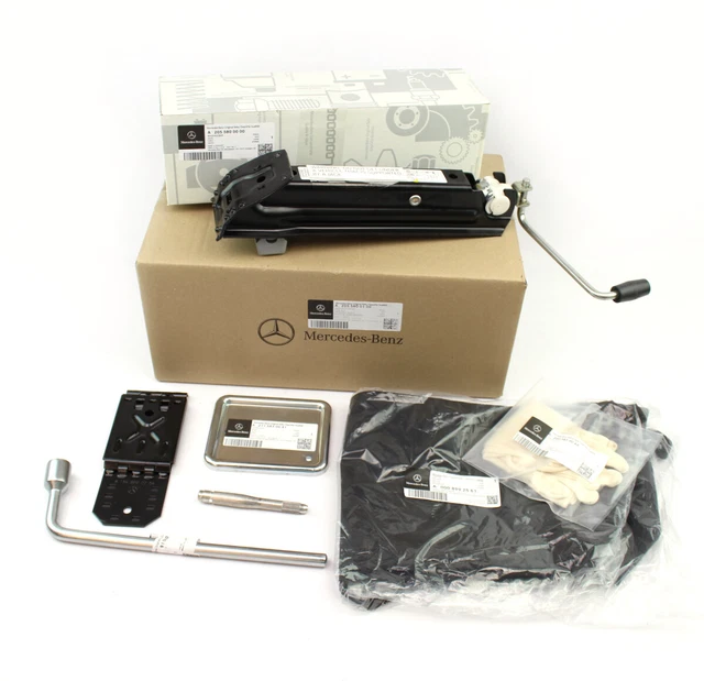 MERCEDES TOOL KIT Breakdown Kit Wheel Wrench Jack W205 S205 C205 C ...