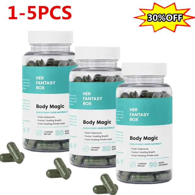 1-5X HER FANTASY Box Body Magic Chlorophyll Pill For Vaginal,Body Odor ...