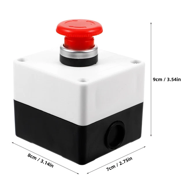 PUSH BUTTON STATION Box Momentary Control Switch Emergency Stop Button ...