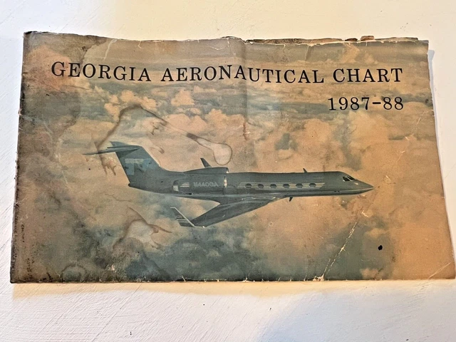 VINTAGE 1972 GEORGIA Aeronautical Chart MAP Chart -Aviation W/ Gov ...