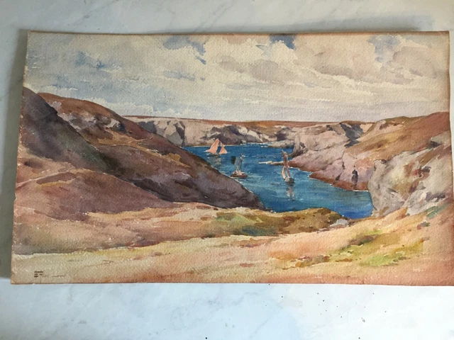 AQUARELLE S PAPIER/PAYSAGE/VUE Marine/Lac de montagne/signé E.Filliard EUR 380,00 - PicClick FR