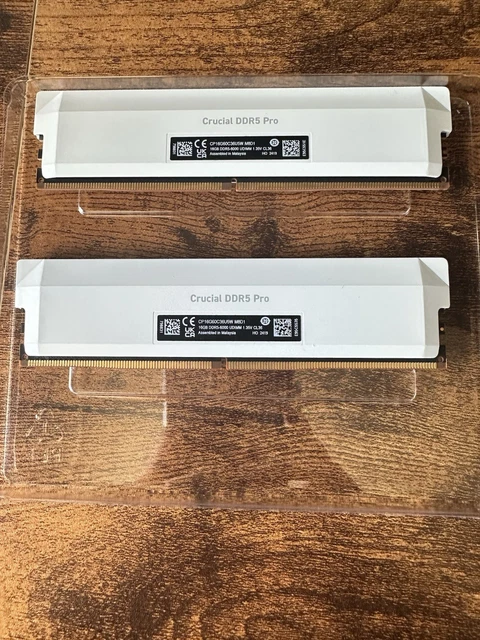 CRUCIAL PRO DDR5 RAM 32GB Kit (2x16GB) 6000MHz CL36, Overclocking ...