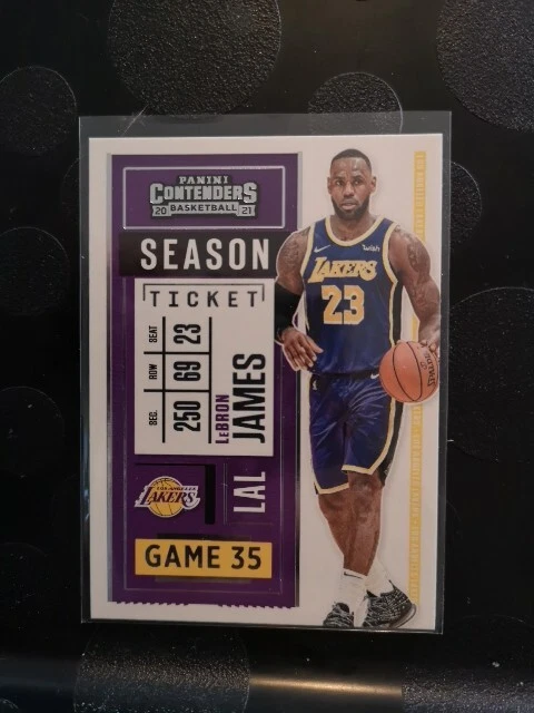 LEBRON JAMES LOS Angeles Lakers Carte Basket NBA #81 Panini Contenders ...
