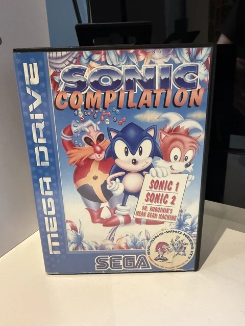 SONIC COMPILATION SEGA Mega Drive Video Game Cartridge Box Case Manual ...