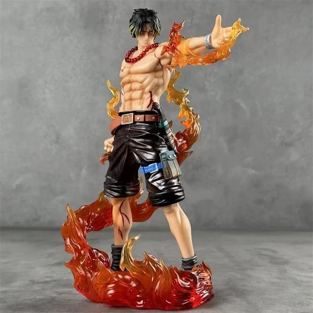 HOT !ANIME ONE Piece Flame Fingertip Ace PVC Figure New No Box $27.90 ...
