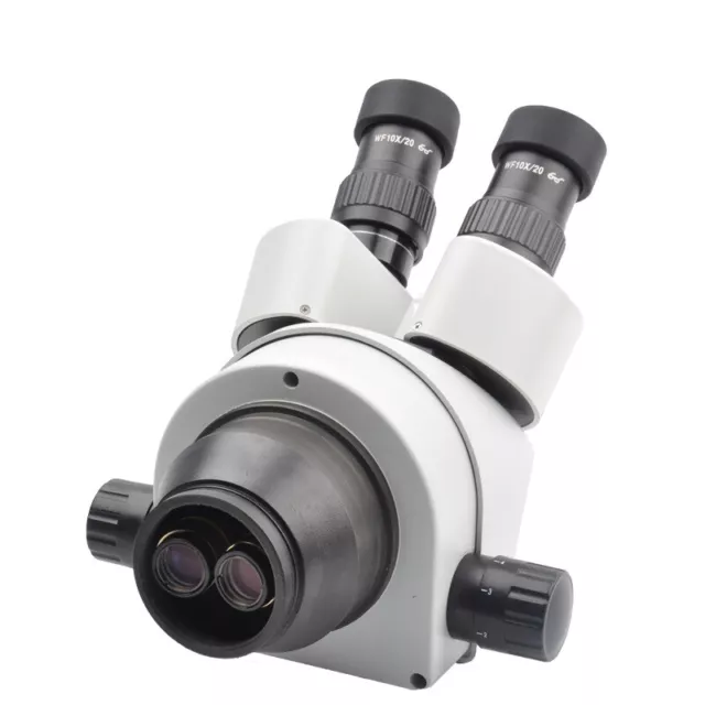 TRINOCULAR ZOOM STEREO Microscope Head 7X-45X Simul-focal with CTV CCD ...