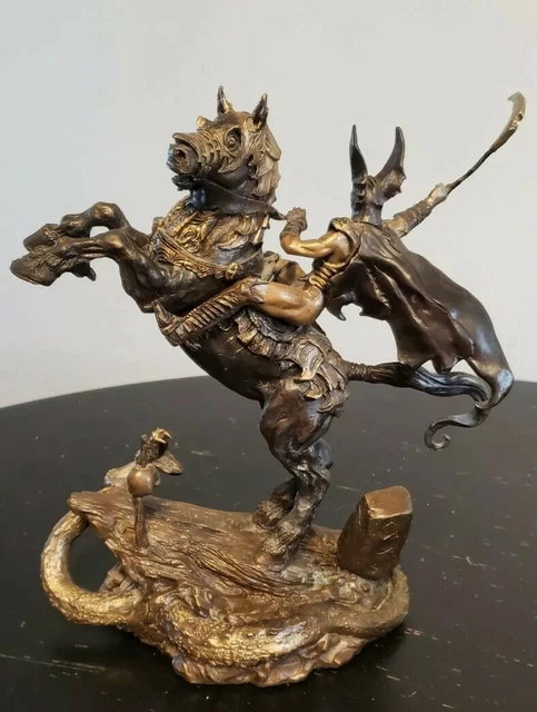 VINTAGE NIGHTMARE'S BANE by BROM Bronze Sculpture FRANKLIN MINT ...