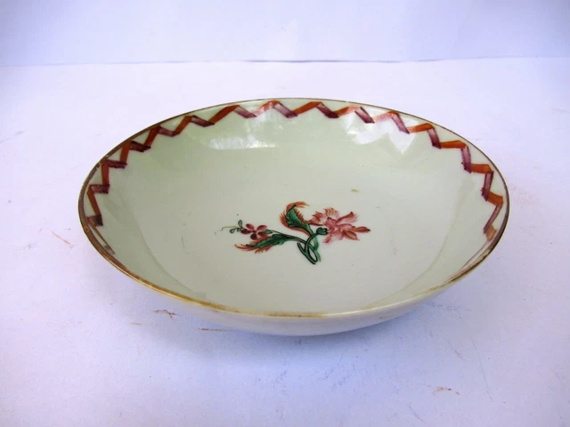 ANTIQUE CHINESE PORCELAIN Plate Dish Floral Design Canton China Border ...