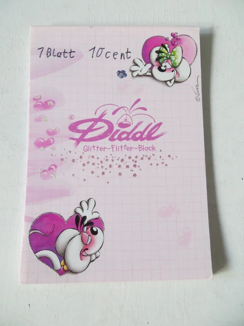 DIDDL MAUS - Glitter - Flitter - Block Nr. 104 DIN A6 - 16 Blatt ...