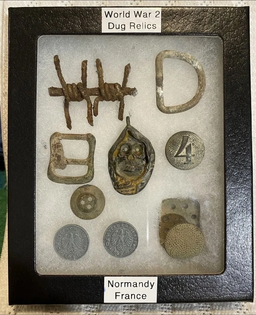 WW2 NORMANDY DUG Relics, German Elite Force Skull/Skeleton Pendant $80. ...