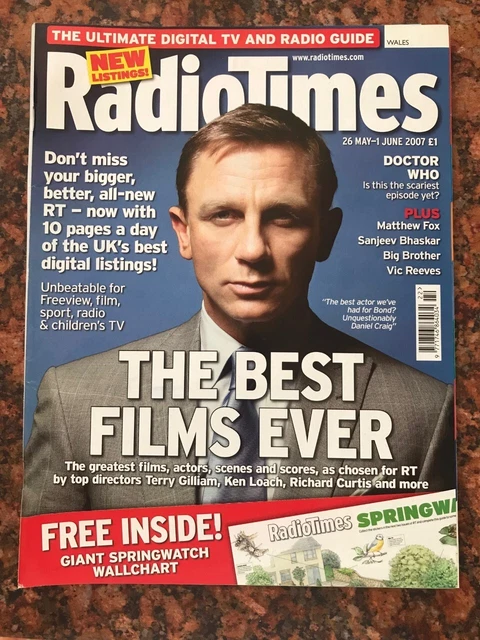 RADIO TIMES 26/5/2007 DANIEL CRAIG cover MATTHEW FOX Doctor Who BILL ...