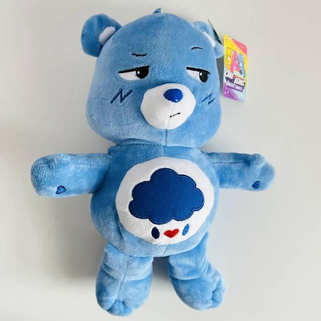 CARE BEARS GRUMPY Bear Unlock The Magic Plush Soft Toy Blue Storm Rain ...