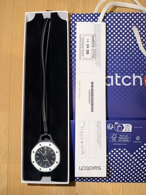 ROYAL POP - Audemars Piguet x Swatch ap Ocho Negro / Black White / Noir ...