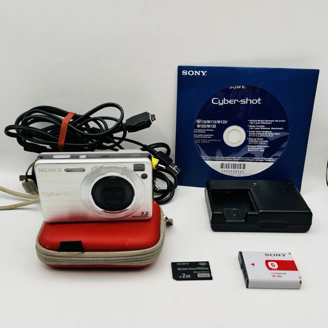 SONY CYBER SHOT DSC-W110 Digital Camera Compact Tested Charger Cables ...