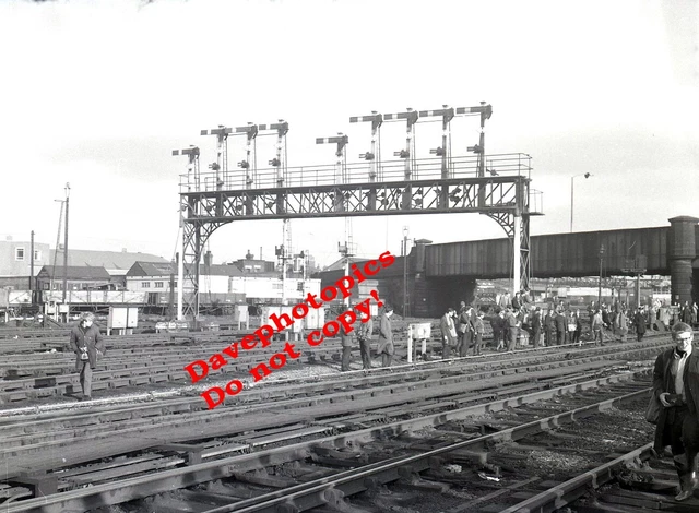 B&W TRAIN / Railway Negative (6x4cm) LNW Gantry North end of Chester ...
