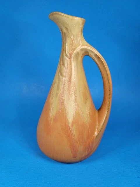 ART POTTERY FRENCH Drip Glaze Pitcher Art Deco Ceramic Jug Earth Tones ...