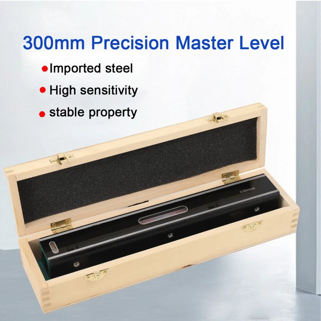 12& MASTER PRECISION Level in Fitted Wooden Box For Machinist Tool $66. ...